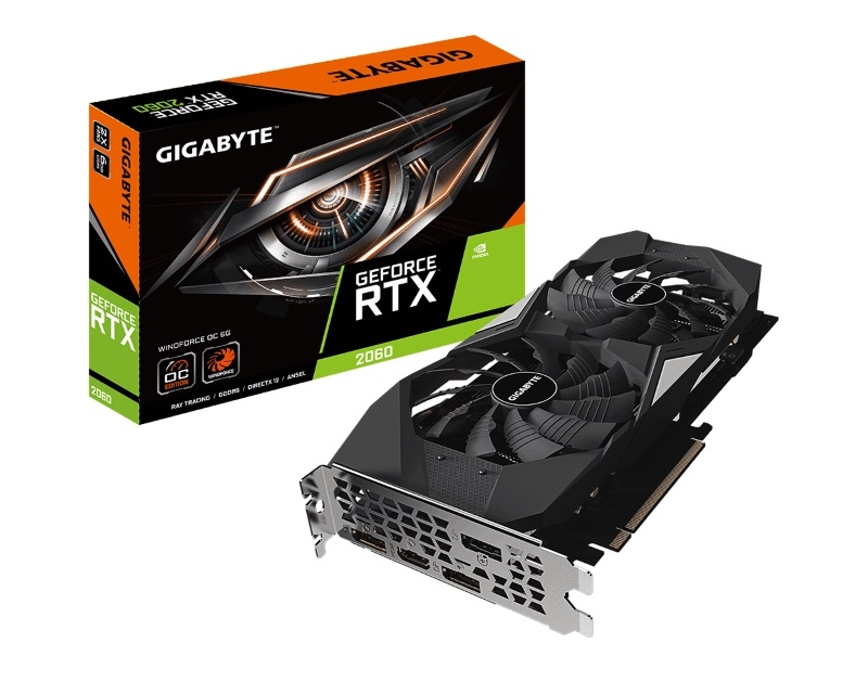 GIGABYTE nVidia GeForce RTX 2060 6GB 192bit GV-N2060WF2OC-6GD rev 2.0