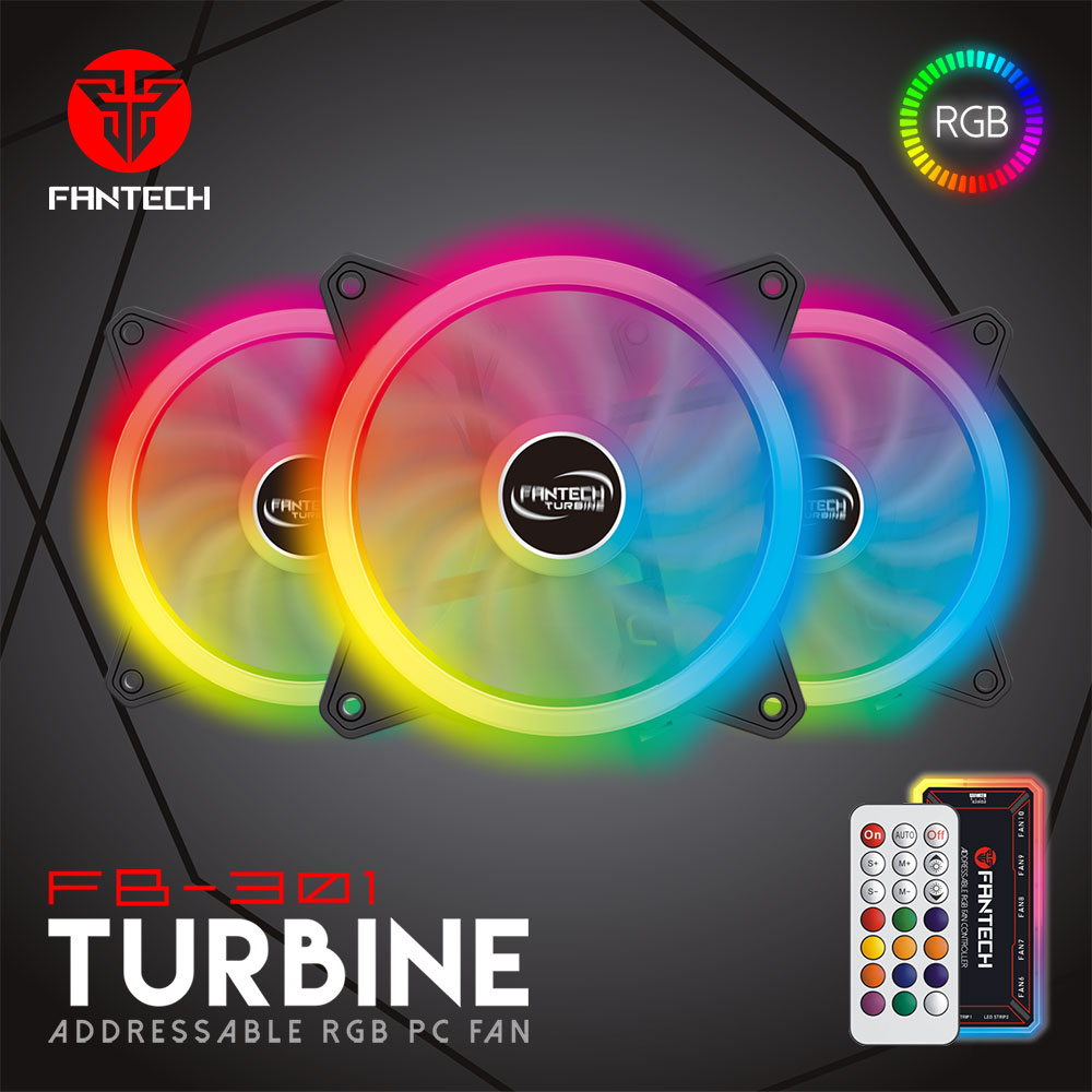Fantech FB-301 Turbine RGB KIT (3 ventiltora, kontroler, daljinski)
